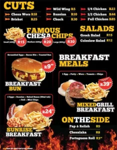 Wimpy Menu With Updated Prices in South Africa 2024